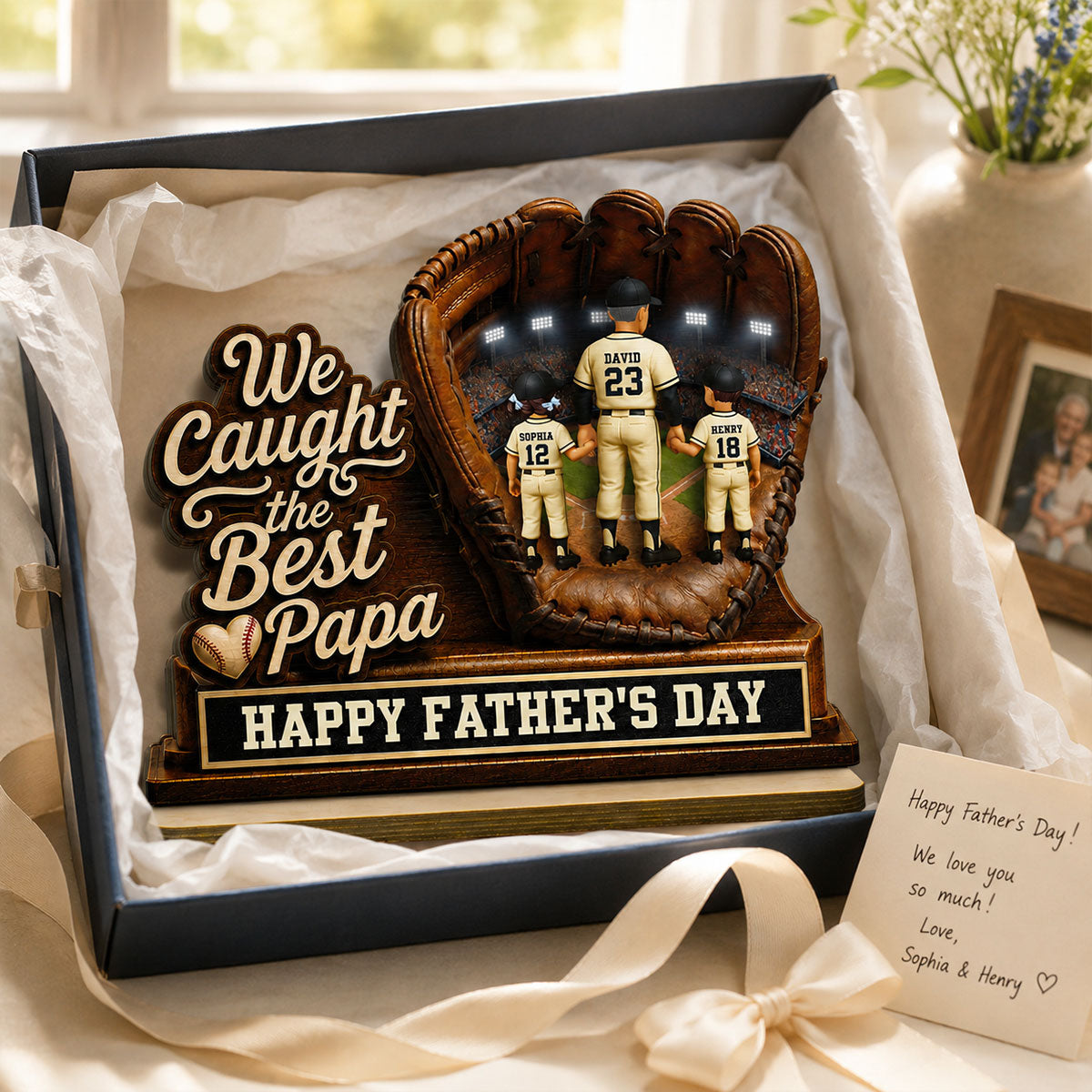 We Caught The Best Grandpa Man & Kids In Glove - Personalized 2-Layere ...