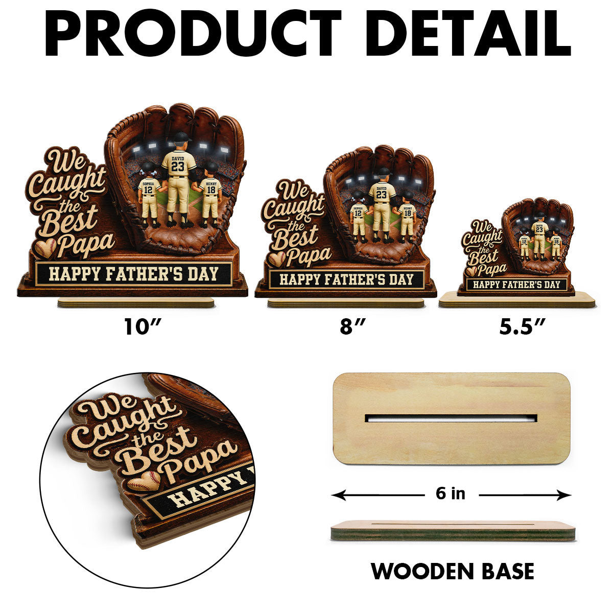We Caught The Best Grandpa Man & Kids In Glove - Personalized 2-Layere ...