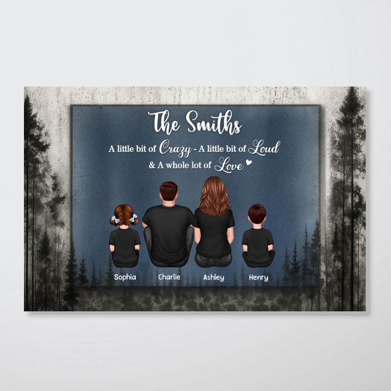 Family Vintage Blue Forest Personalized Poster, Family Gift, Father's ...