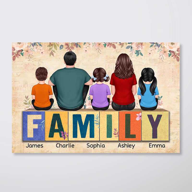 Family On Text Personalized Horizontal Poster - TrendingCustom™️