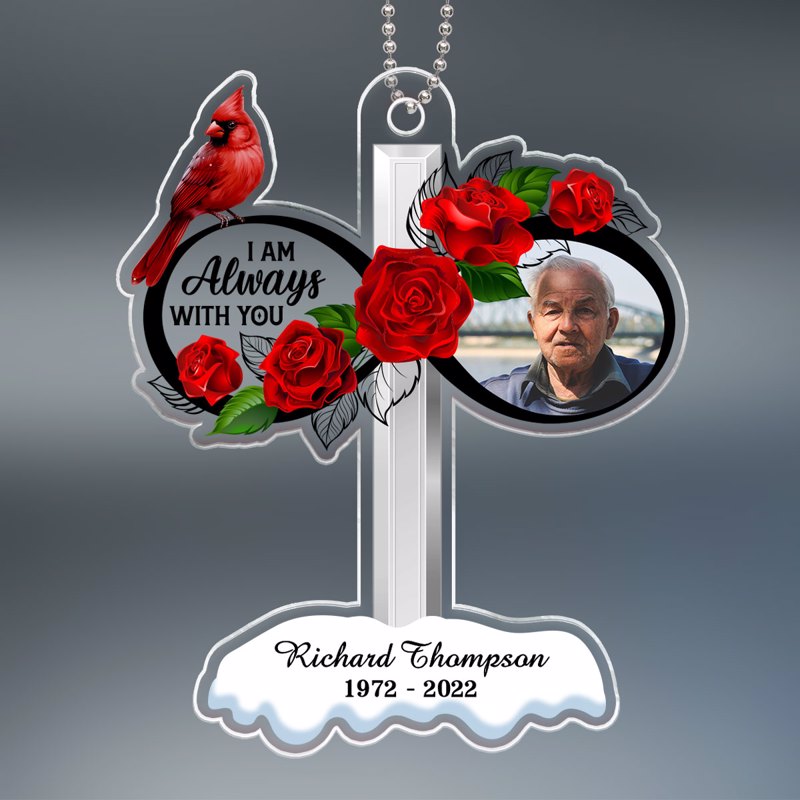 Infinity Cross Memorial Cardinal Custom Photo In Loving Memory Sympath ...