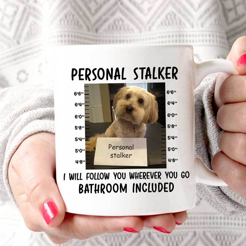 Personal Stalker Dog Photo Personalized AOP Mug - TrendingCustom™️