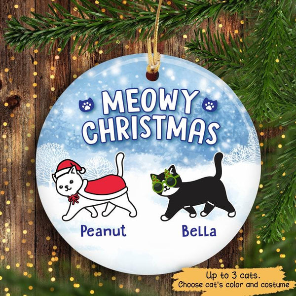 Christmas Meowy Christmas Walking Personalized Cat Decorative Christma ...