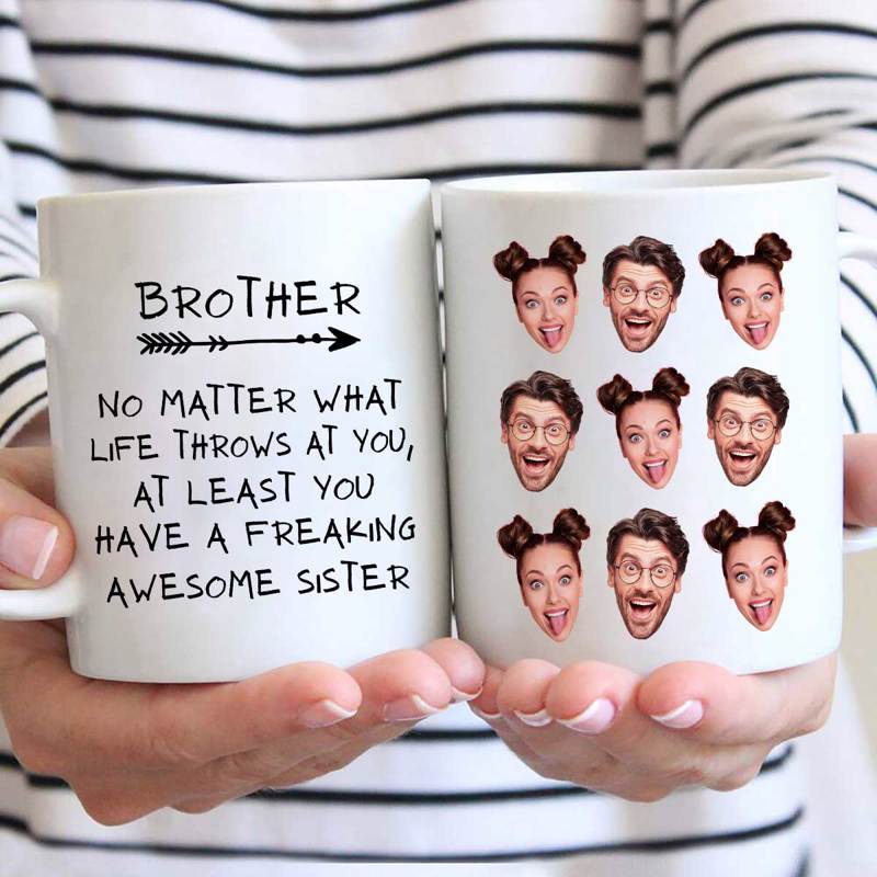 Brother Sister Siblings Humor Gift Personalized Coffee Mug - TrendingCustom