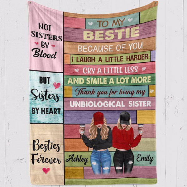 To My Bestie Modern Girls Wood Textures Gift For Besties Sisters Sibli ...