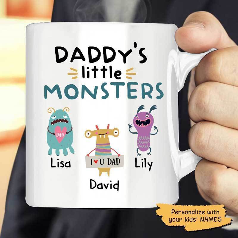 Daddy's Little Monsters Personalized Coffee Mug - TrendingCustom