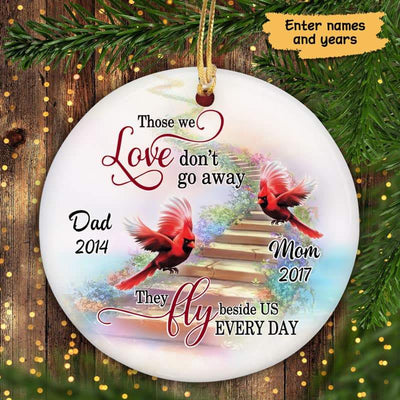 Cardinals Personalized Memorial Circle Ornament - TrendingCustom™️